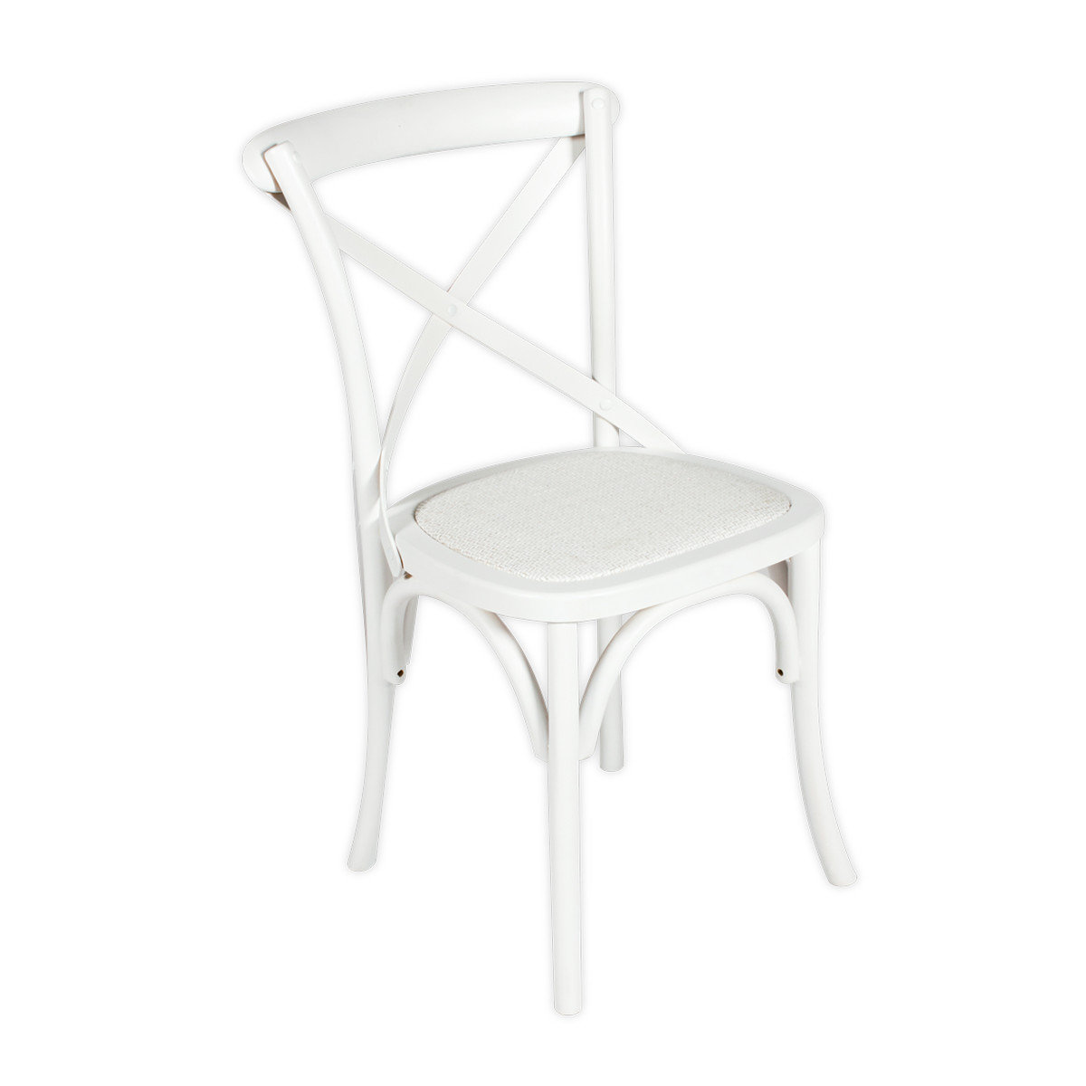 CROSS BACK CHAIR - WHITE - Hensley Event Resources