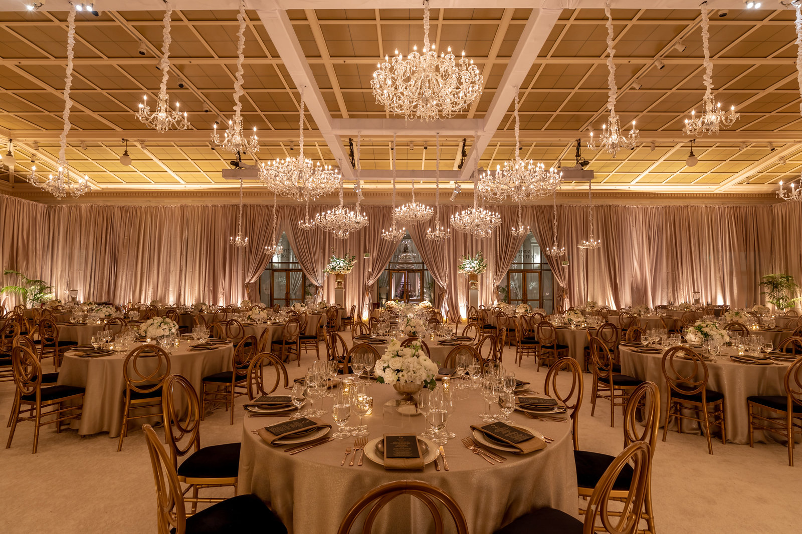 CITY HALL 20' TALL SHANTUNG CLAY P&D - Hensley Event Resources