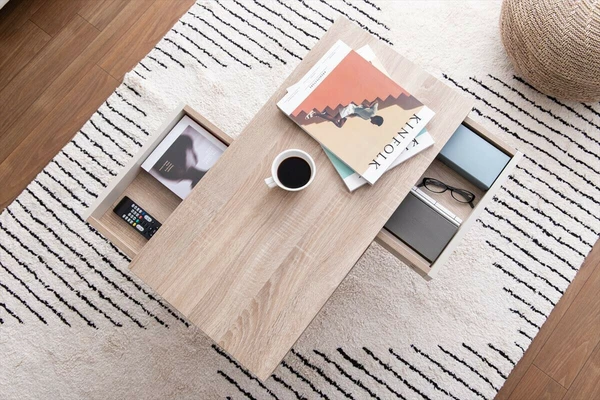 【幅80cm】Rasia 引き出し付きセンターテーブル ナチュラル | kaguco