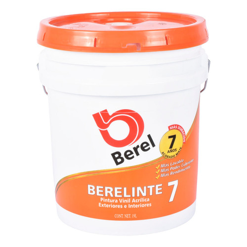 PINTURA VINIL ACRÍLICA BEREL BASE PASTEL BLANCO 19 L | Content.oh!