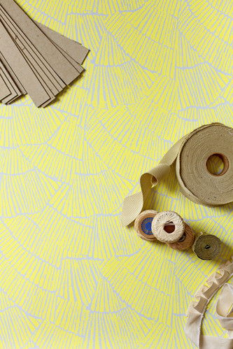 Pleat (wallpaper) | lemon | solidandpattern