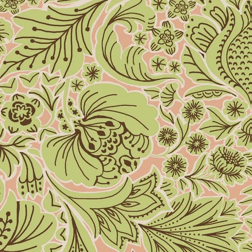 Folk Floral | pistachio (wallpaper) | solidandpattern