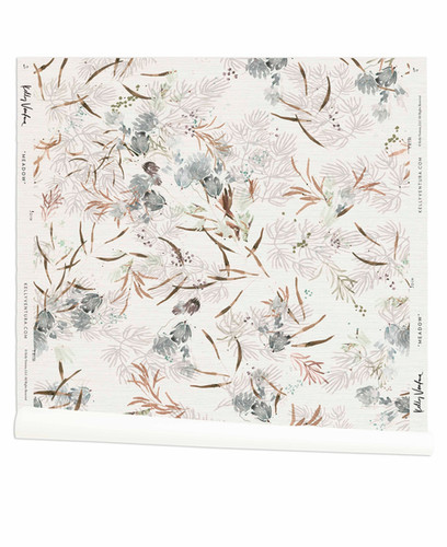 Meadow (wallpaper) | linen on grasscloth | solidandpattern