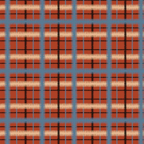 Squiggle Tartan Grand | paprika (wallpaper) | solidandpattern