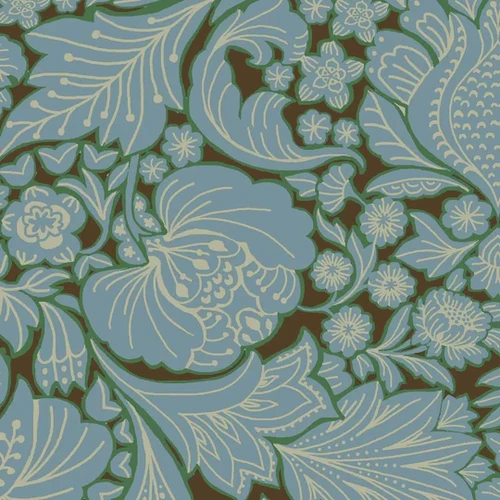 Folk Floral | day blue (wallpaper) | solidandpattern