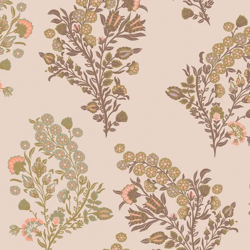 Baby Coromandel Flower | coral moss (wallpaper) | solidandpattern