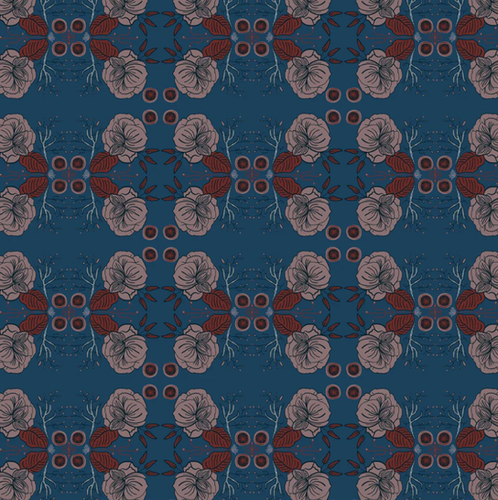 Heidi | blue (wallpaper) | solidandpattern