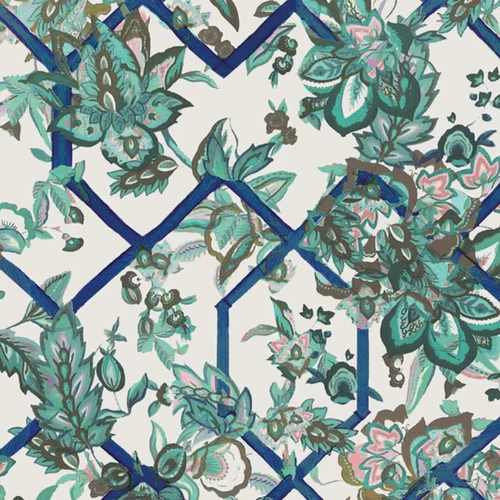 Creeping Trellis | ice emerald rose (wallpaper) | solidandpattern