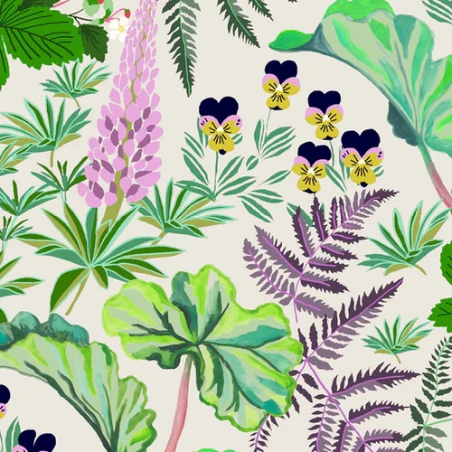Strawberry Fields | spring green (wallpaper) | solidandpattern