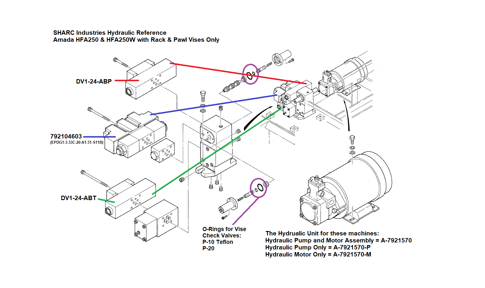 HFA250 Hydraulic Reference - Rack & Pawl