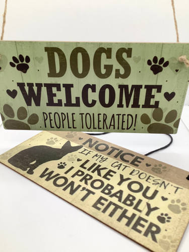 Cat & Dog Signs | Camella Crafts Jura