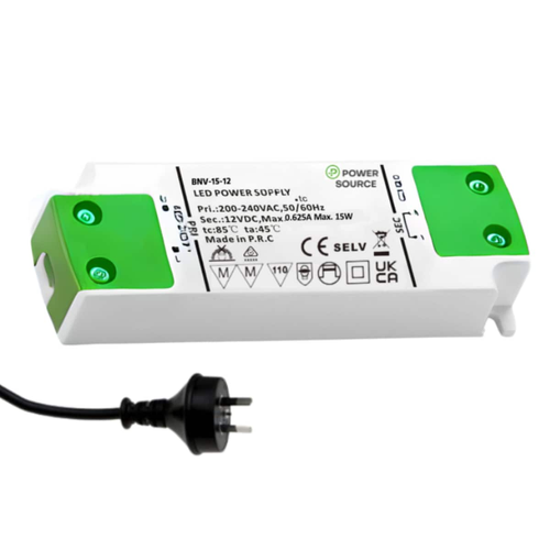 POWER SOURCE BNV-15-24-AUP LED Driver CV 24V 15W Non-Dimmable IP20 ...