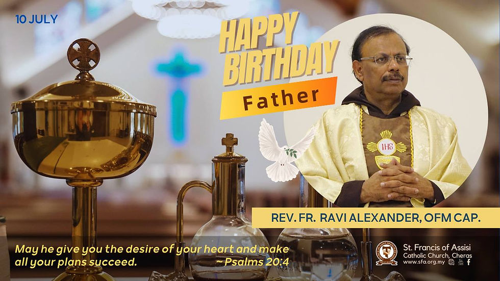 HAPPY BIRTHDAY REV. FR. RAVI ALEXANDER, OFM CAP.!
