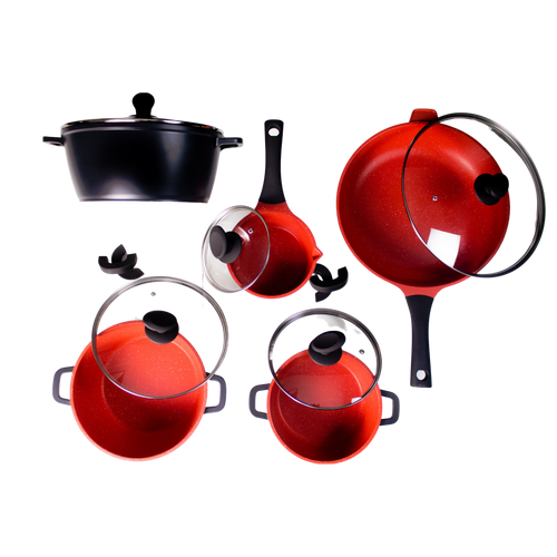 Conjunto de Panelas Linha Nobile Preta | Panelas