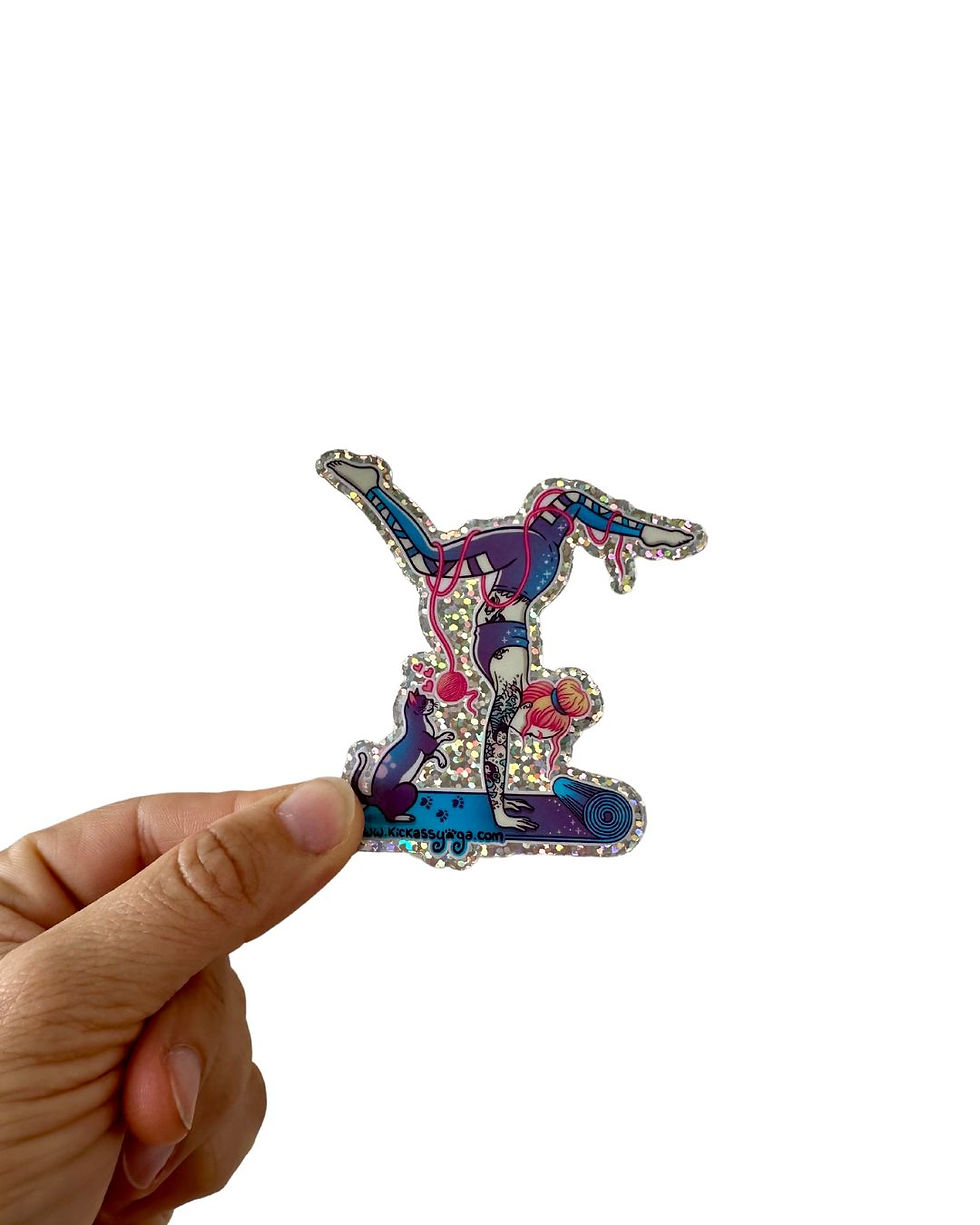 Holo Handstand Sticker | kickassyoga