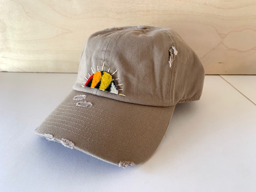 Tattered Tan Sun Hand Embroidered Hat | Stella and Five