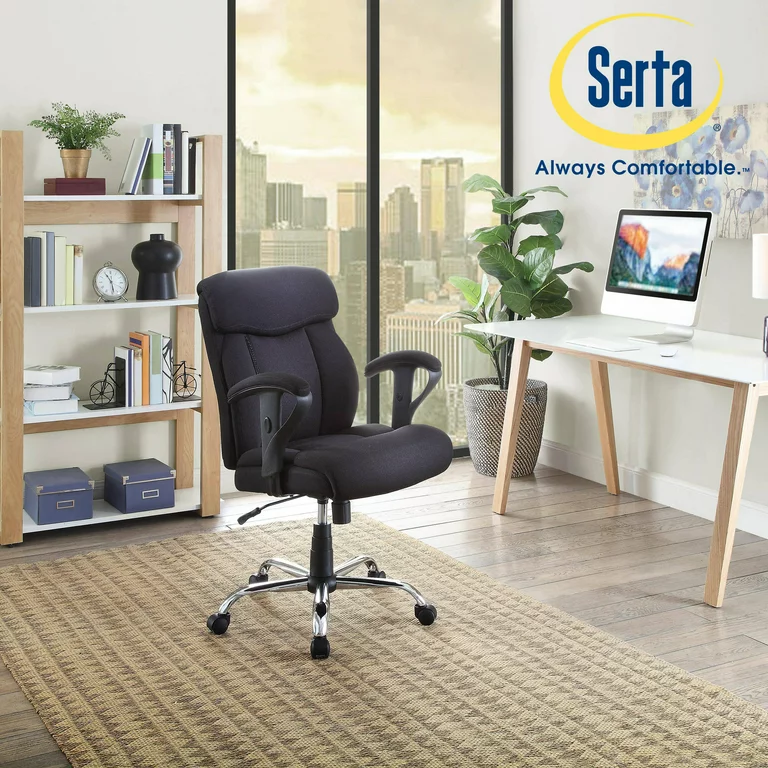 Serta Fabric Manager Office Chair, Supports up to 300 lbs, Black | COS Ltd.