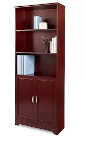 Realspace® Magellan 72"H 5-Shelf Bookcase With Doors, Classic Cherry ...