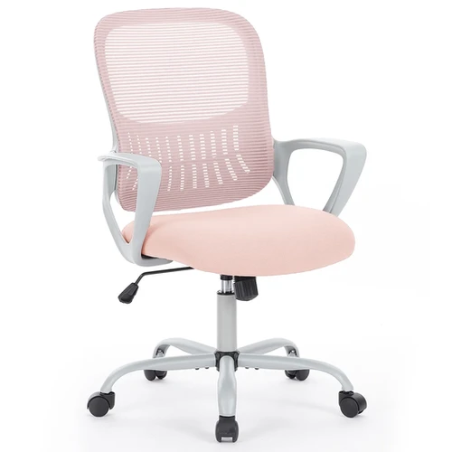 Edx Mesh Task Chair with Ergonomic Lumbar Support , Pink | COS Ltd.