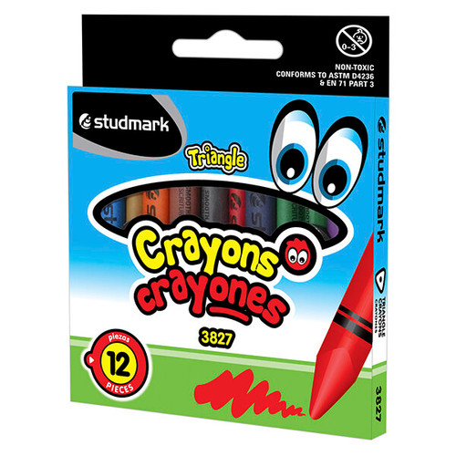 Studmark 12CT Slimsy Triangle Crayons | COS Ltd.