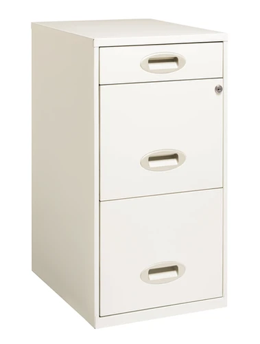 Realspace® 18"D Vertical 3-Drawer File Cabinet, Metal, Pearl White ...