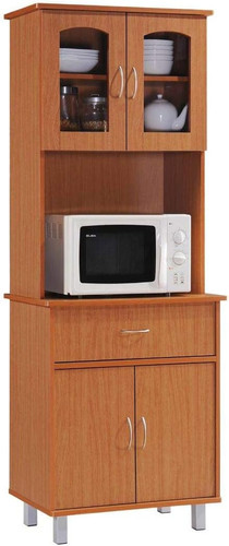 Hodedah Kitchen Cabinet with 1 Drawer plus Space for Microwave in ...
