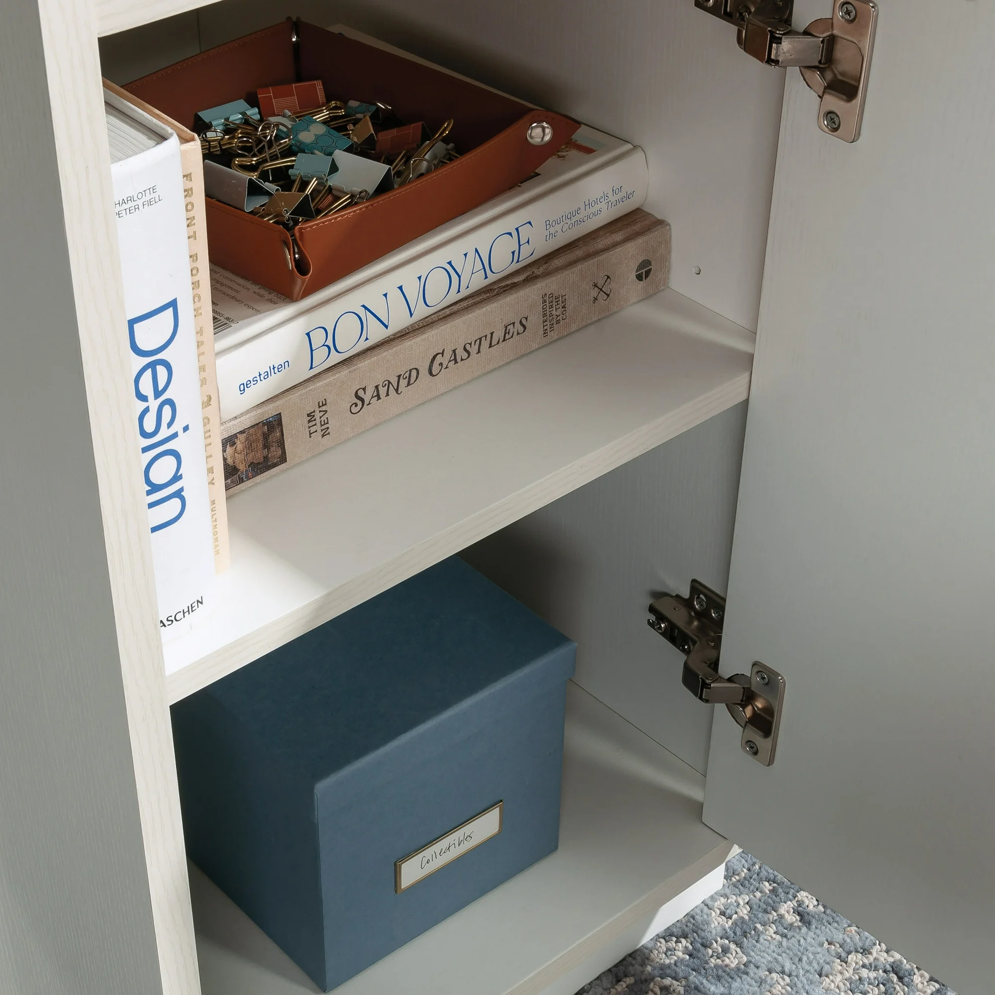 Sauder Vista Key Double Ped Desk, Blaze Acacia Finish | COS Ltd.