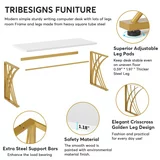 Tribesigns Modern 55" Computer Desk with Gold Legs, | COS Ltd.