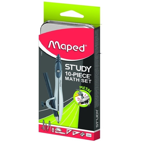 Maped Study Math Set Metal Box – 10 Pieces | COS Ltd.