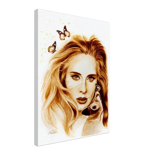 Adele Canvas Art, Coffee painting, Celebrity wall art, music poster ...