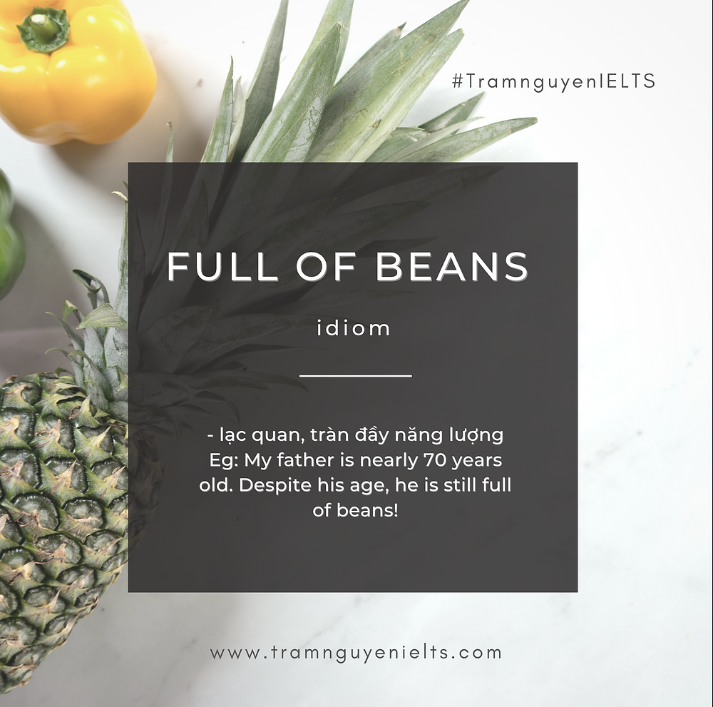 IDIOM THÔNG DỤNG - Full of beans
