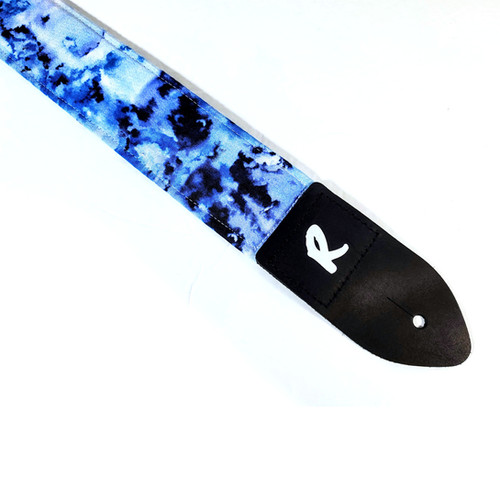 Blue Tie Dye Guitar Strap - Deep Blue and Light Blue Guitar Strap -Azul ...