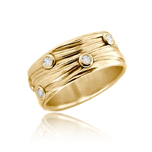 Wide Gold Flow Eternity Ring | wendy-penrose