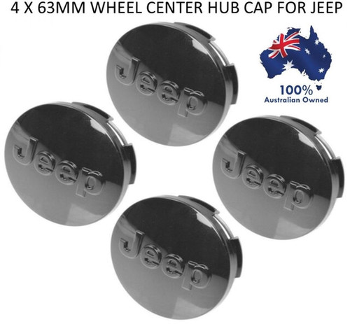4 X 63MM WHEEL CENTER HUB CAP FOR JEEP GRAND CHEROKEE WRANGLER COMPASS ...