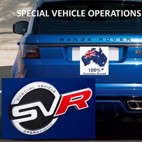 RANGE ROVER SPORT VOGUE SVR SPECIAL VEHICLE OPERATIONS BADGE REAR ...