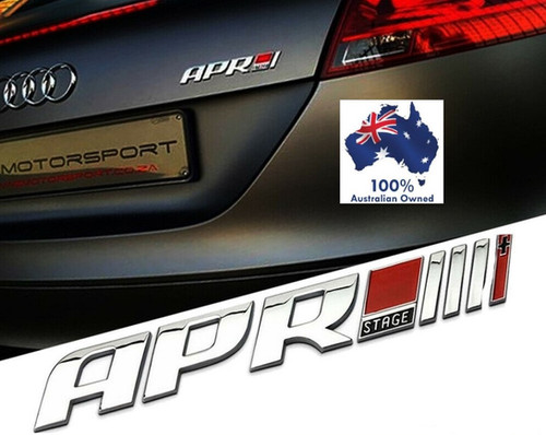 CHROME APR STAGE 1 2 3 Rear Emblem Badge VW AUDI SKODA GOLF R GTI R ...