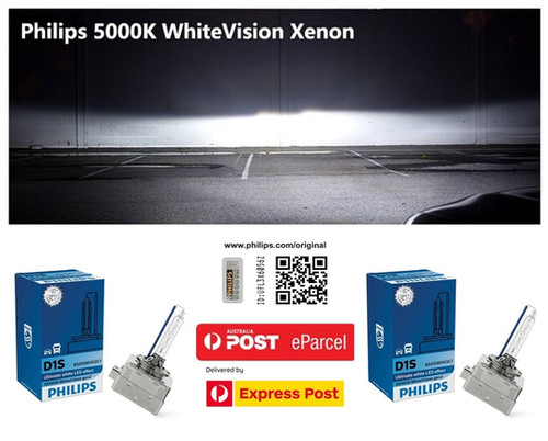 2x D1S 35W 5000K HID Genuine PHILIPS Xenon White Vision Gen2 Headlight ...