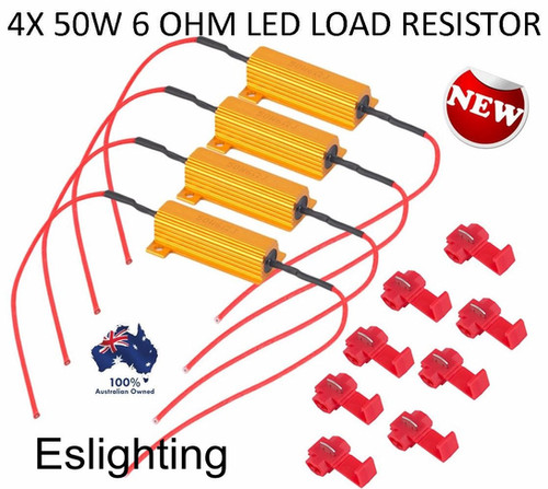 4X 50W LED LOAD RESISTOR HYPER FLASHING INDICATORS | eslighting
