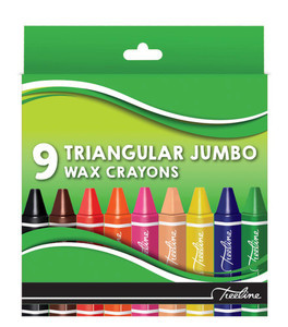 Triangular Jumbo Wax Crayons 9 Piece | The Link Store