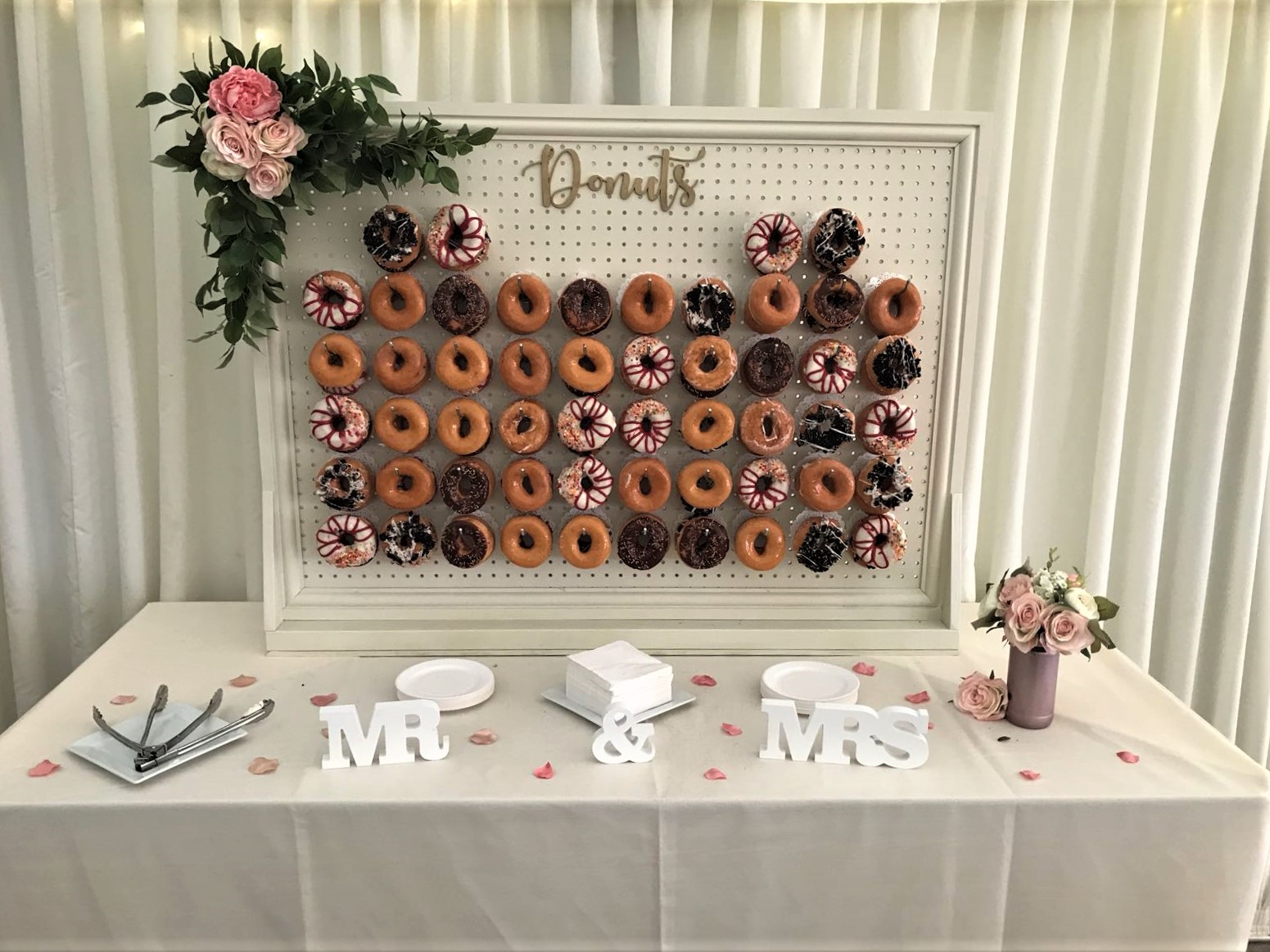 Donut wall | Weddings and Events| Scrumdiddly-yum-ptious| Cambridge|