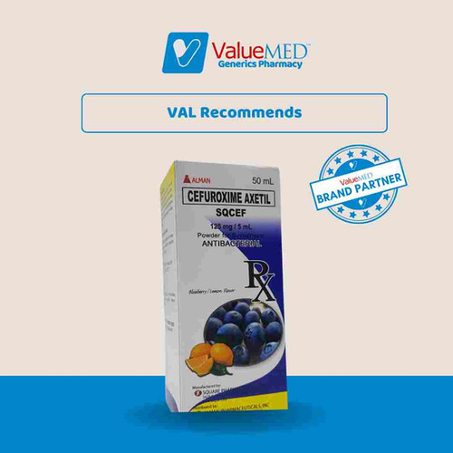 Cefuroxime Axetil 125 mg Susp 50 mL SQCEF | ValueMed Generics