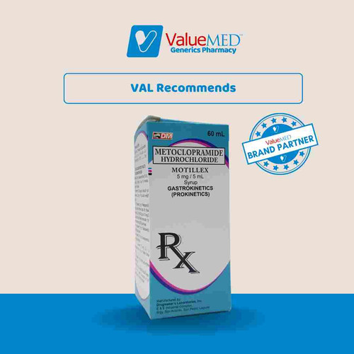 Metoclopramide 5 mg Syrup 60 mL MOTILLEX | ValueMed Generics