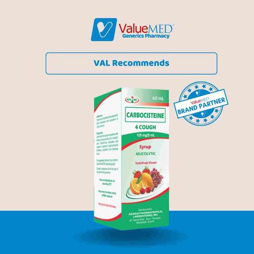 Carbocisteine 125mg/5mL Syr 60mL (4 Cough) | ValueMed Generics