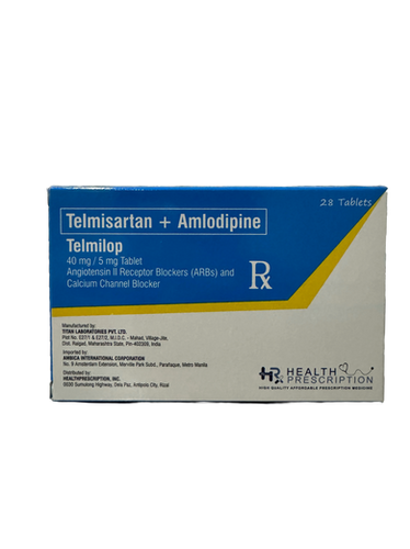 Telmisartan + Amlodipine 40mg/5mg 28s (TELMILOP) | ValueMed Generics