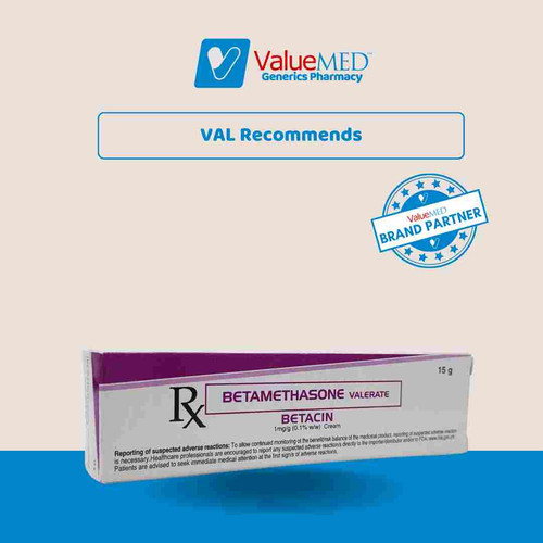 Betamethasone Valerate 1 mg/g (0.1% w/w) Cream 15 g BETACIN | ValueMed ...