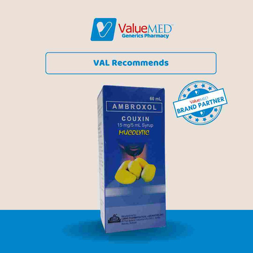 Ambroxol 15 mg Syrup 60 mL COUXIN | ValueMed Generics