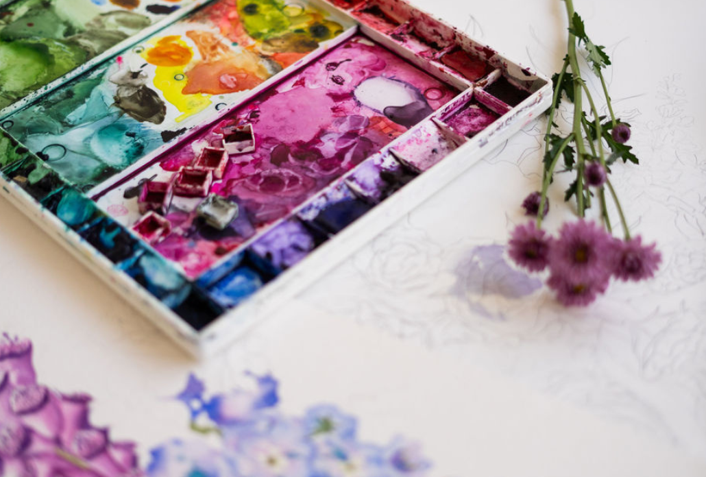 Watercolor Mark-Making for Relaxation