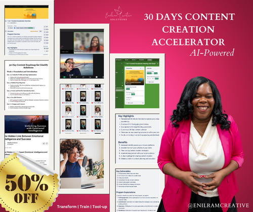 30-day Content Creation Accelerator | Enilram Creative