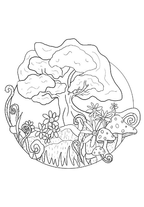 tree of life coloring pages for adults