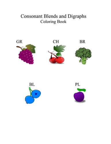 Consonant Blends and Digraphs Coloring Book | Mysite
